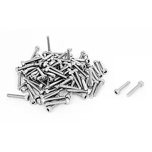 uxcell M3x18mm 0.5mm Pitch Bolts Hex Key Socket Cap Head Screws 100pcs