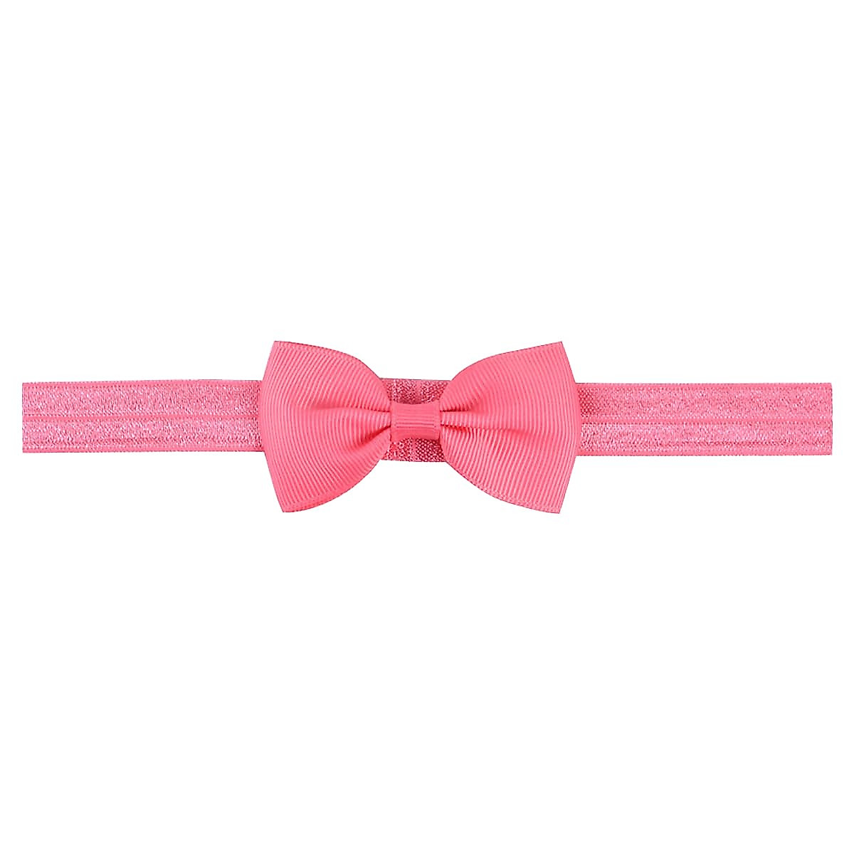 WillingTee Baby Girls Headbands Tiny Bows 2.75" Grosgrain Ribbon Hair Bow Hair Band Hair Accessories for Baby Girls Infants Toddlers Kids Newborns