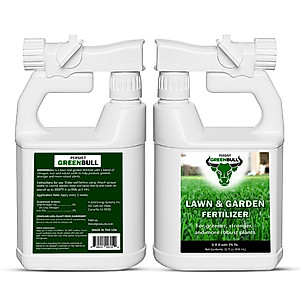 Persist Green Bull - 32oz Liquid Grass Fall Fertilizer Sprayer for Lawn and Garden Soil - Naturally Enhances Green and Creates Nitrogen Rich Plant Soil, Naturally Based Fertilizer for Greener Plants