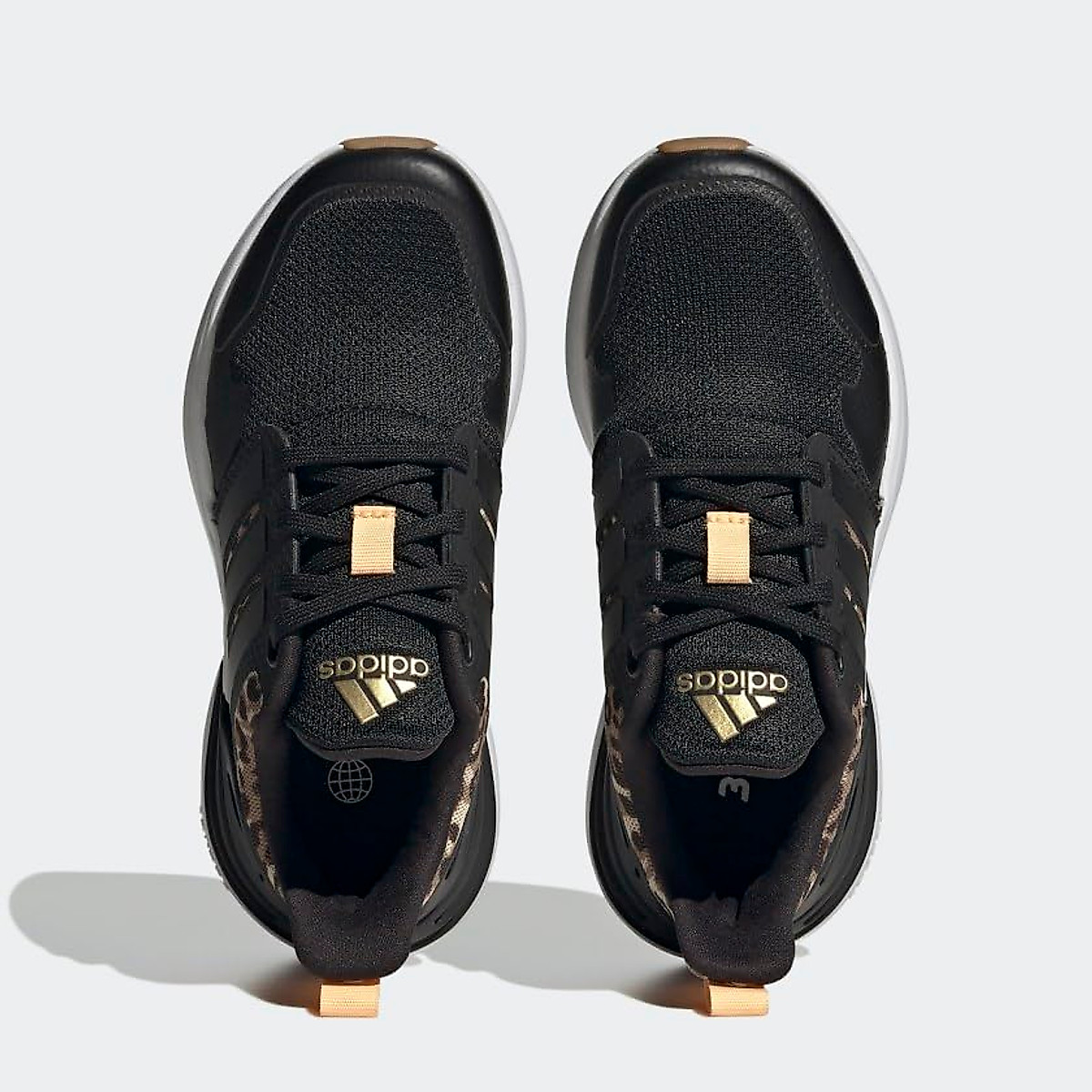 adidas RapidaSport Running Shoe, Black/Black/Gold Metallic, 13 US Unisex Little Kid