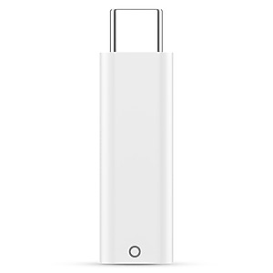 APETOO USB-C to Pencil Adapter for Apple Pencil 1st Gen/iPad 10th Gen/iPad (A16), Male Type-C to for Lightning Pencil Charger Adapter Bluetooth Pairing Connector for 1st Gen Apple Pen, White