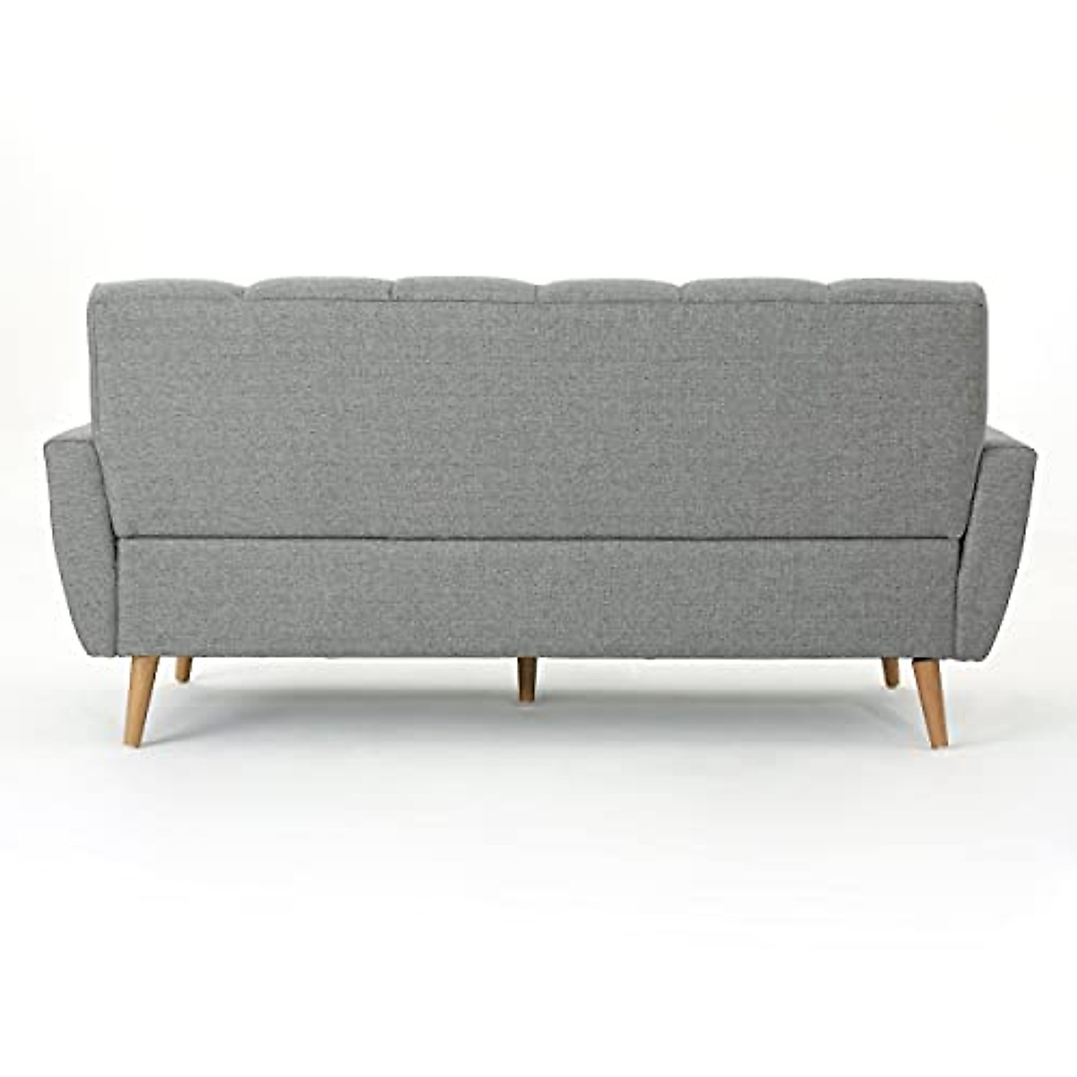 Christopher Knight Home Treston Mid-Century Fabric Sofa, Grey / Natural