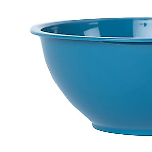 Klickpick Home 10 Inch Plastic Bowls Set of 6-64 ounce (2 Liter) Capacity Extra Large Cereal Salad Serving Mixing Bowl Microwave Dishwasher Safe Soup Bowls - BPA Free Bowls 3 Coastal Colors