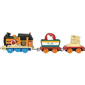 Thomas & Friends Motorized Toy Train Beachy Nia Battery-Powered Engine with Beach Ball Cargo for Preschool Kids Ages 3+ Years