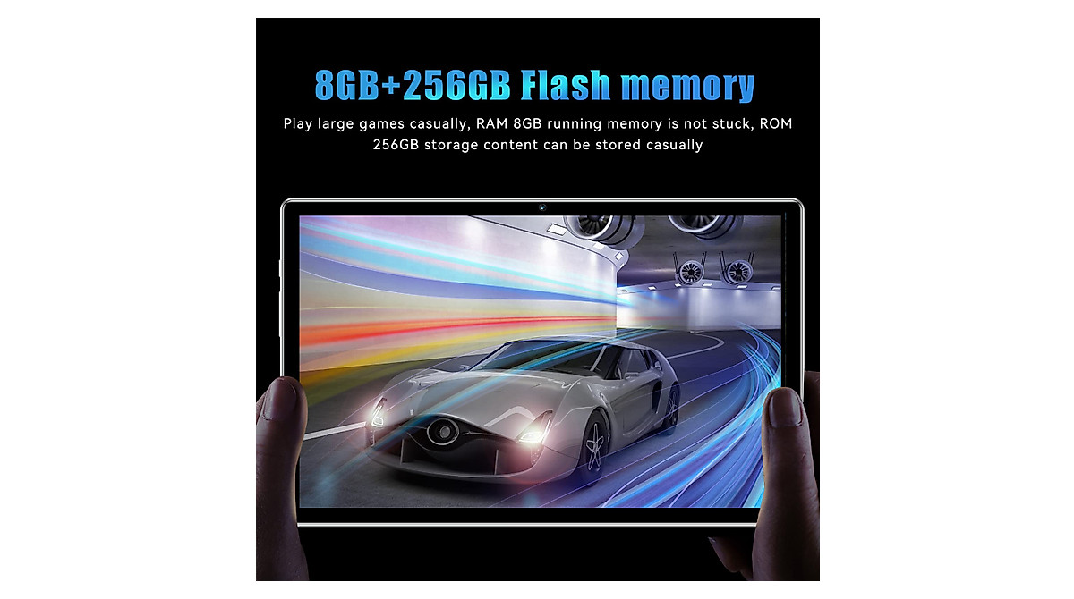 Zunate 10.1" WiFi Tablet - 8GB RAM, 256GB Storage