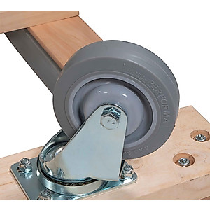 Mytee Products 2 Pack 32"x18" Rubber Caps Moving Dolly with 4" Non-Marking Swivel Caster Wheels 1000 lbs - Chicago Style Heavy Duty 4 Wheel Dolly Cart for Moving Industrial Heavy Loads, Furniture