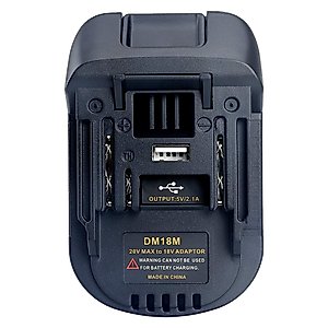 DM18M Battery Adapter for Milwaukee to Makita Battery, for Milwaukee 18V for Dewalt 20V Battery Convert to for Makita 18V Battery