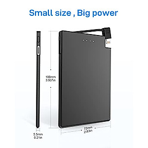 TNTOR Portable Charger for iPhone Built in Lightning Cable(MFi Apple Certified), 3500mAh Ultra Slim External Battery, Fast Charge Power Bank for iPhone 14/13/12/11 Pro/X/8 etc