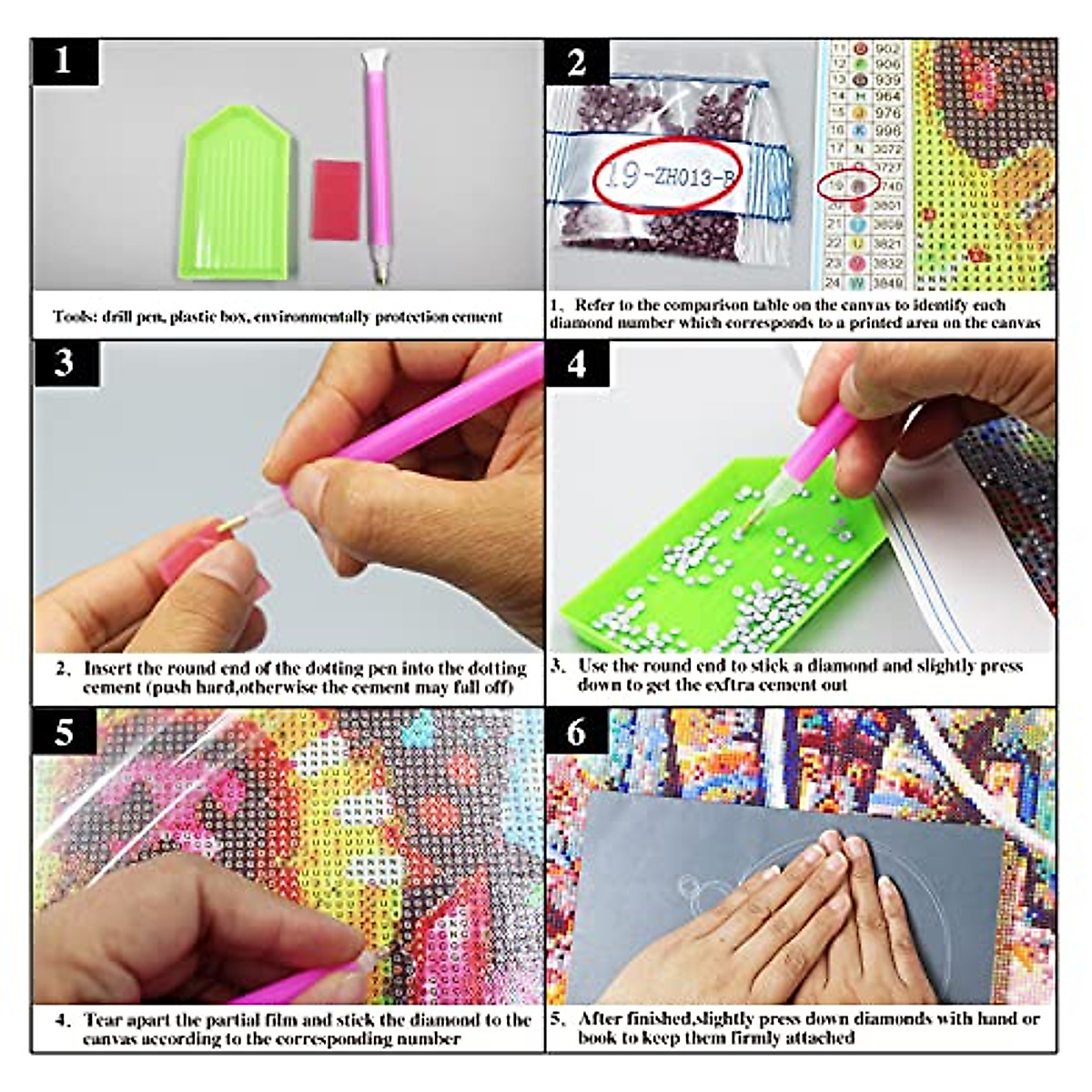 Moon Diamond Painting Kits - 5D DIY Diamonds Dots Art for Adults Full Drill Round Gem Painting Crystal Craft Kit for Adults for Wall Décor (20x16inch Moon) (20×16in, Moon)