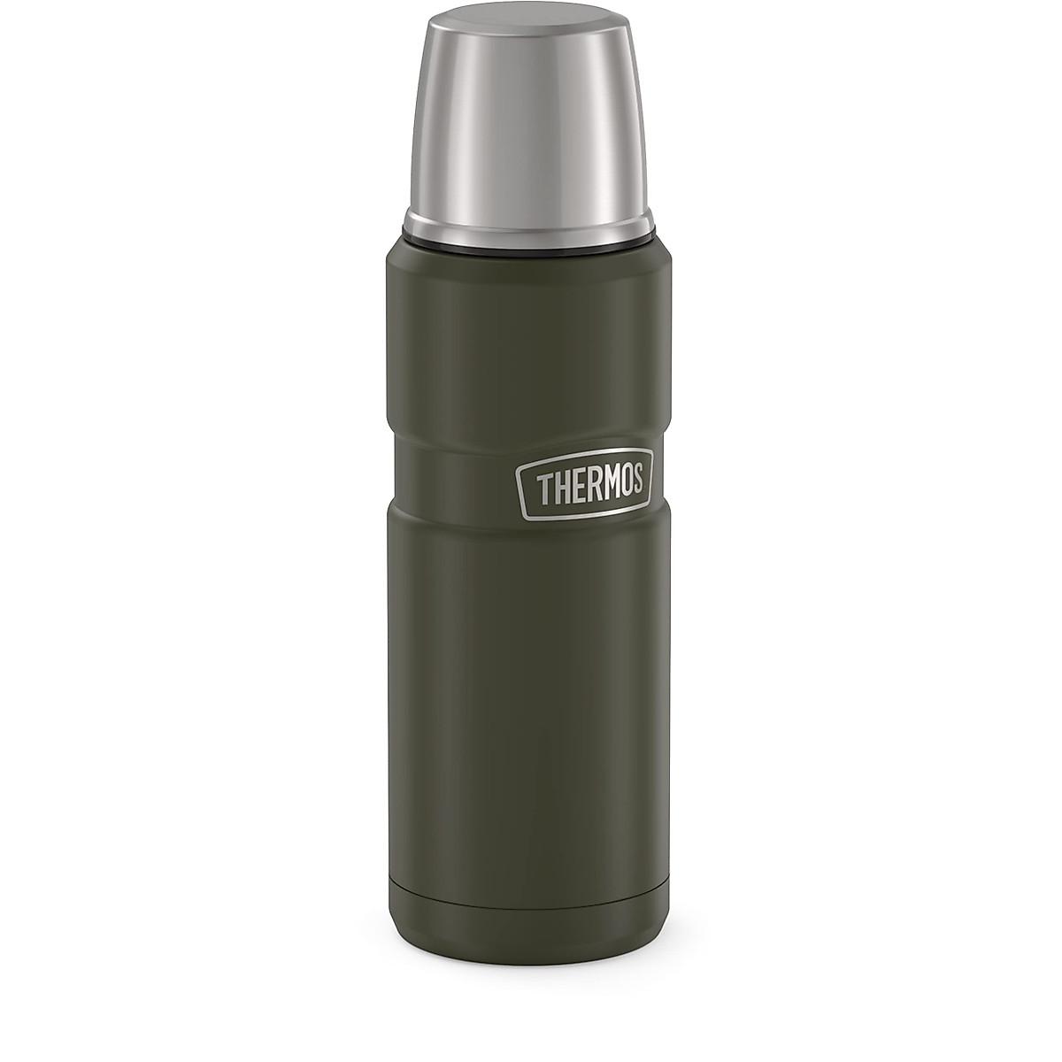 Thermos Stainless King Vacuum-Insulated Compact Bottle, 16 Ounce, Army Green