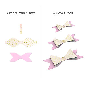 Hallmark Pink and Gold Wrapping Paper with Cutlines and Optional DIY Bow Templates on Reverse (3-Pack: 75 sq. ft. ttl) for Christmas, Birthdays, Weddings, Bridal Showers, Baby Showers, Crafts