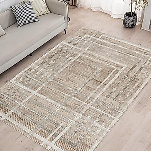 Modern Abstract Runner Rug - Imitation Cashmere Rugs with Rubber Backing Non Skid Laundry Room Rug, Kitchen Carpet Runner Indoor Bathroom Floor Runners