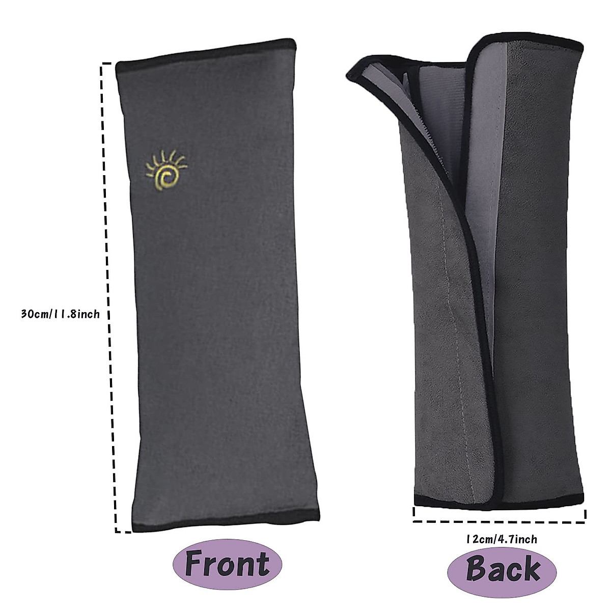 Ecloud Shop® 2pcs Seatbelt Pillow,Car Seat Belt Covers for Kids, Adjust Vehicle Shoulder Pads, Safety Belt Protector Cushion, Soft Auto Seat Belt Strap Cover Headrest Neck Support for Kids Blue+Gray