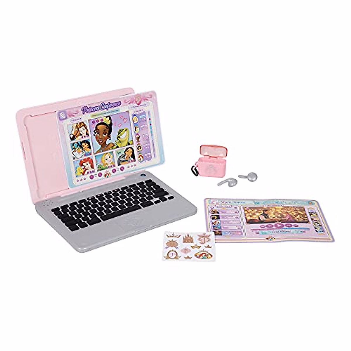 Disney Princess Style Collection Laptop with Phrases, Sound Effects & Music! Girls Toy Pretend Laptop