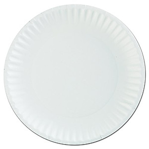 AJM Packaging - AJMPP9GRAWH Corporation PP9GRAWH Paper Plates, 9" Diameter, White, 12 Packs of 100 (Case of 1200)