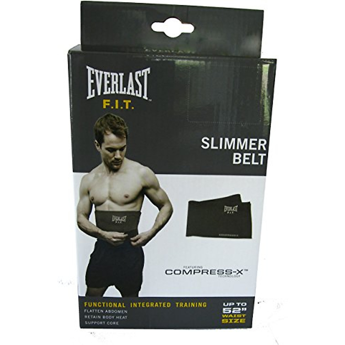 Everlast F.I.T. Slimmer Belt Up To 52 Waist Size, (Silver)