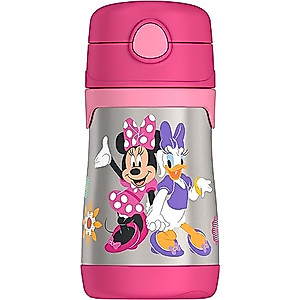 THERMOS Vacuum Insulated Stainless Steel 10oz Straw Bottle, MINNIE MOUSE