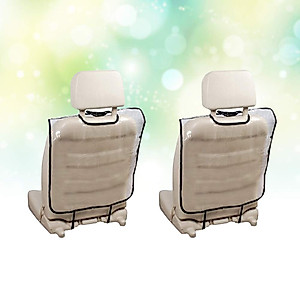Vosarea 2PCS Car Seat Back Protector Pads Transparent Waterproof Anti-Kick Anti-Dirty Car Seat Back Mat Protetctive Cover for Children Kids