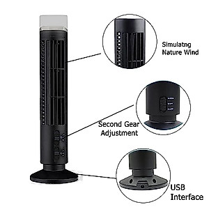 DMEIZPF Tower Fans with LED Light Portable Desk Fans Quiet Cooling Fans for Indoors Bladeless Fan for Indoor Home Bedroom Office Room