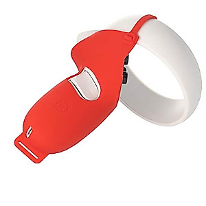 Oculus Quest 2 VR Glasses Handle Silicone Cover Semi-Pack Anti-Slip and Anti-Fall Protection Accessories (red)