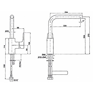 SJQKA-Faucet Kitchen faucet, hot and cold dish basin, sink, sink, all copper universal swivel head