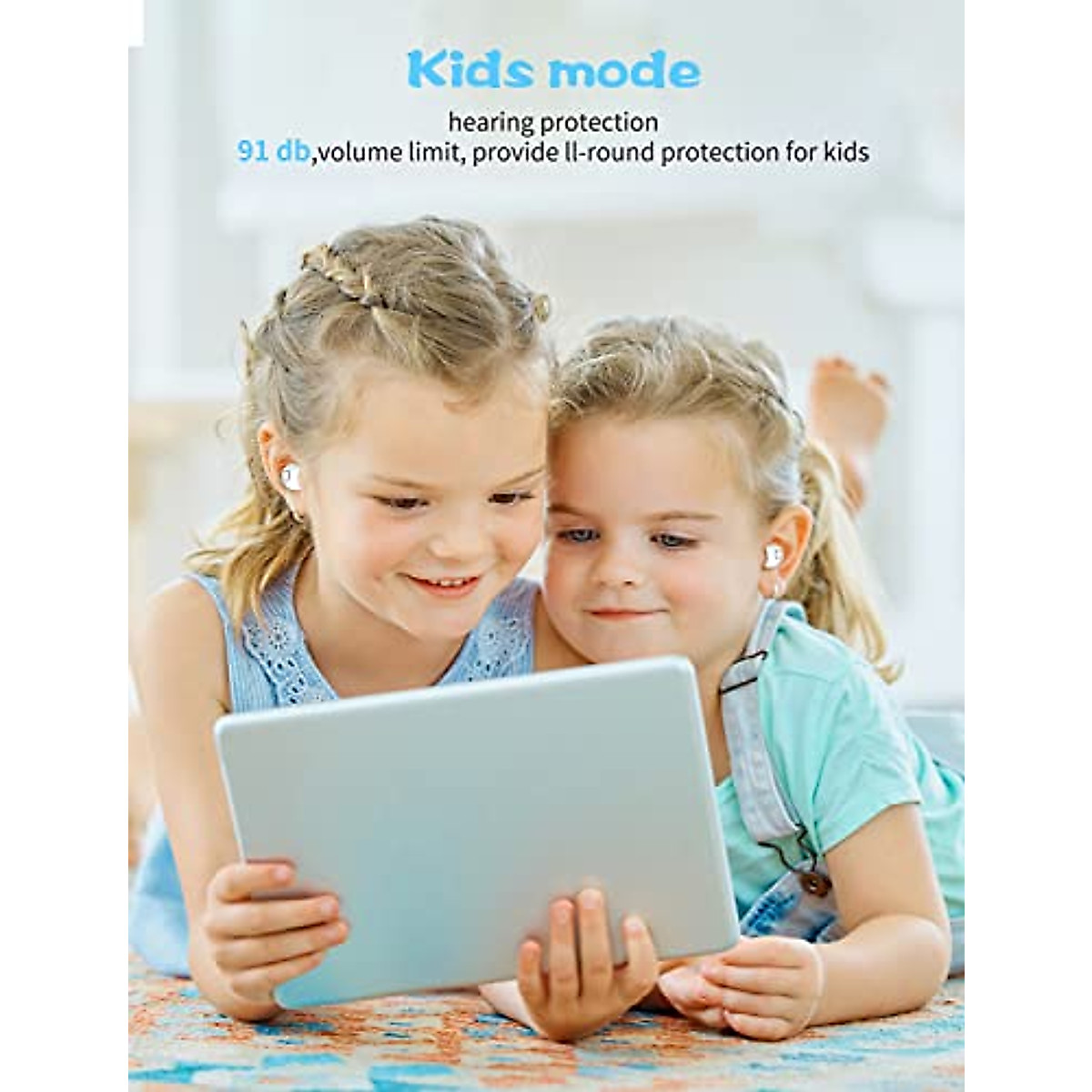 Instiwitt Cute Milk cat Kids Earbuds in-Ear Wireless Bluetooth with Microphone, 36 Hours Play time, Low Latency, is The Best Gift for Halloween, Birthday, Christmas, for School, Work, Sports