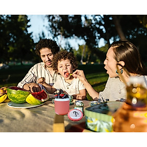 AGRATU Stainless Steel Vacuum Insulated Kids Food Jar Kids Thermos for Hot Food with Spoon 13.5oz (Pink)