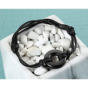 AllerPierce Black Cremation Urns Bracelet for Ashes Memorial Bracelets Circle of Life Eternity Jewelry for Men Women