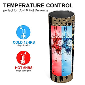 ATHAND Retro Tumbler Travel Mug Gift for Men or Women DeSantis Airlines 20oz Skinny Tumbler With Lid 18/8 Stainless Steel Coffee Cups Novelty Gift (Pack of 1)