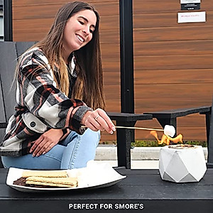 SAVGE Tabletop Fire Pit - 2+ Hour Burn, Indoor Fire Pit, Mini Personal Fire Pit Indoor Outdoor, Fire Bowl, Indoor Smores Maker, Mini Fire Pit, Small Fire Pits Outside Patio,Odorless Smokeless (Black)