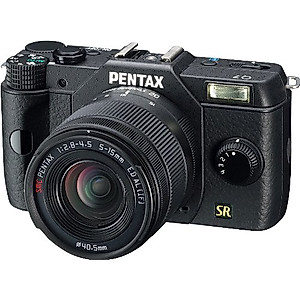 Pentax Q7 12.4MP Mirrorless Digital Camera with 02 Standard Zoom 5-15mm f2.8-4.5 and 06 Telephoto Zoom 15-45mm f2.8 Lenses (Black)