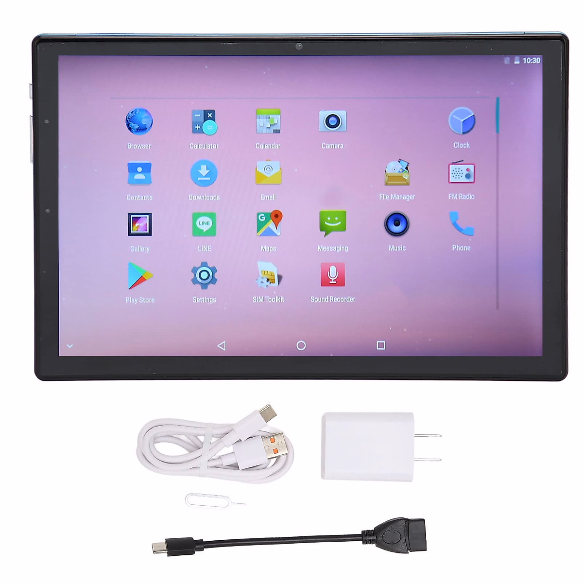 GLOGLOW 10in Tablet, 100‑240V Blue 6GB 256GB HD Tablet 8 Cores CPU for Entertainment (US Plug)