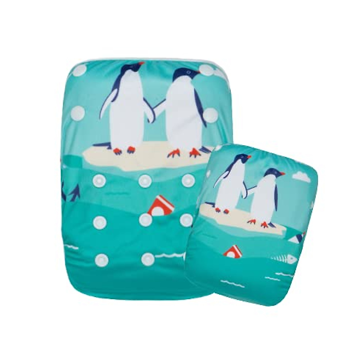 KaWaii Baby Swim Cloth Diapers, Washable Reusable One Size Adjustable to Fit 10-40 lbs Boy & Girl Baby Shower Gifts Swimming Lessons 3-Pack #4