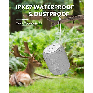 NOTABRICK Bluetooth Speakers,Portable Wireless Speaker with 15W Stereo Sound, IPX6 Waterproof Shower Speaker, Dual Pairs, Portable Speaker for Party Beach Camping