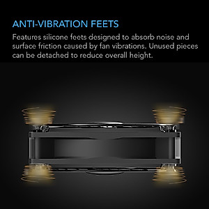 AC Infinity MULTIFAN S3-P, Quiet 120mm AC-Powered Fan with Speed Control, UL-Certified for Receiver DVR PlayStation Xbox Component Cooling