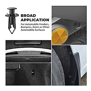 Alpha Rider 100pcs 8mm Fender ATV Push Retainer Clips Fastener for Honda Suzuki Kawasaki Polaris Sportsman Rangers Rzr Replace 7661855