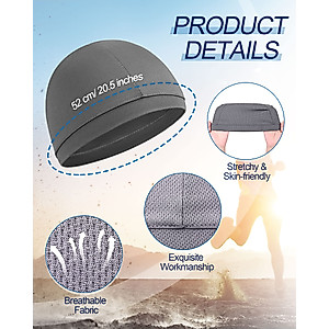 9 Pcs Cooling Skull Cap Camo Liner Sweat Wicking Lightweight Cycling Cap Running Head hat for Men Women(Solid Style)