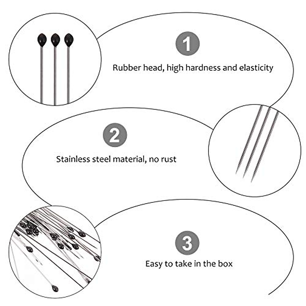 VILLCASE 300pcs Insect Pins Stainless Steel Specimen Pins Entomology Pins for Dissection Butterfly Collections Silver Size XS