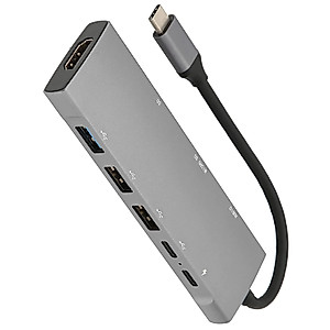 USB Charging Hub, Powerful Docking Station 5Gbps Data Transmission Read TF Card Plug and Play for Laptop for Projector for Computer