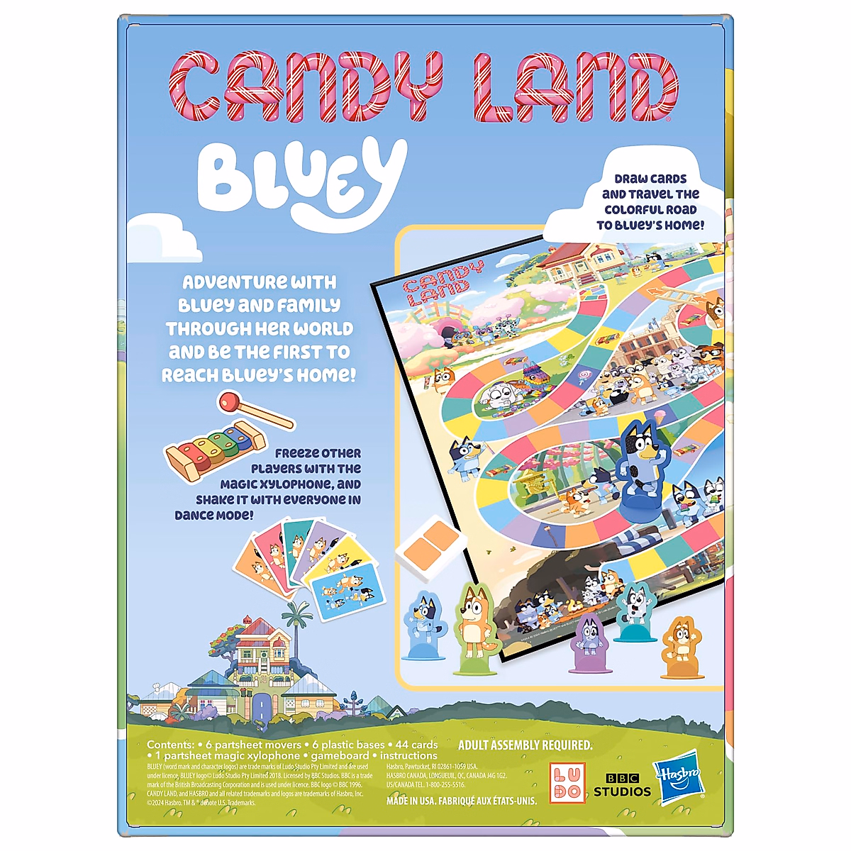 Hasbro Gaming Candy Land Bluey Edition Board Game | Ages 3 and Up | 2-6 Players | Play as Dad, Mum, Bluey, Bingo, Muffin, or Socks | Preschool Games | Kids Gifts (Amazon Exclusive)