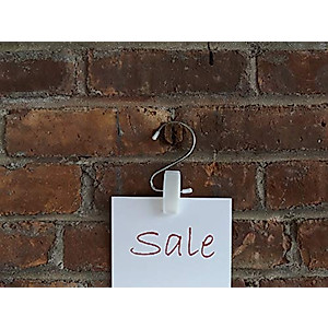 NAHANCO 610W12 Boot Clip Hanger, Chrome, White Plastic Clip, 4.5” (Pack of 12)