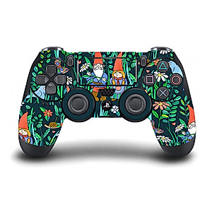 Head Case Designs Officially Licensed Micklyn Le Feuvre Gnome Family Love Art Mix Vinyl Sticker Gaming Skin Case Cover Compatible With Sony PlayStation 4 PS4 Console and DualShock 4 Controller Bundle