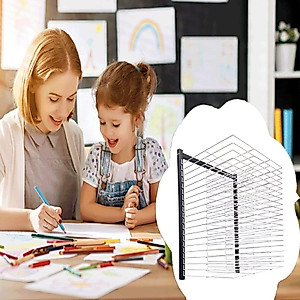 Metal Steel Art Drying Rack for Paintings, A3 Paper & Prints, Wall-Mounted Artwork Storage Display Rack with 20 Shelves for Classrooms, Art Studio and Home Use, White+Black