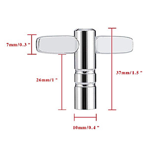 Drum Keys 4 Pack Universal 2 Drum Tuning Key & 2 Continuous Motion Speed Key for Drummers Percussion Hardware Tool