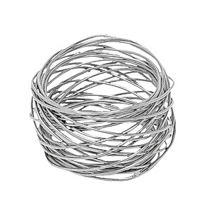 SKAVIJ Metal Mesh Napkin Rings Set for Dining Table Decoration (Dia-2 Inch, Pack of 12, Silver)