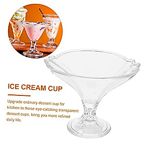Gadpiparty Transparent Ice Cream Cup Mini Containers Mousse Serving Cups Dessert Cup Container Clear Container Pudding Bowl Clear Dessert Cup Glass Cups Set Tasters Trifle Set Transparent Cup