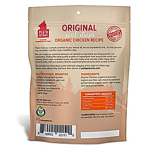 PLATO Original Real Strips Organic Chicken 18oz, Natural