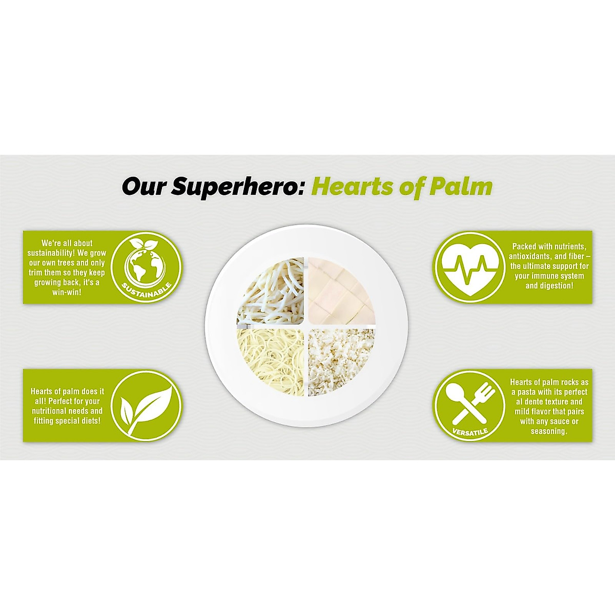 NEW !! Palmini Pouch VARIETY PACK | Linguine | Angel Hair | Lasagna | Rice | Mashed | 4g of Carbs | As Seen On Shark Tank | Gluten Free (12 Ounce)