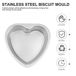 CALLARON 5pcs Aluminum Foil Cake Pan Aluminum Foil Pans Heart Shape Cake Pan for Storing, Baking, Meal Prep & Reheating | Freezer & Oven Safe, Recyclable