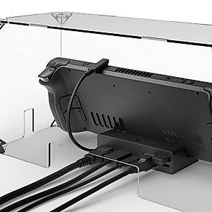 Geekria Acrylic Dust Cover Transparent Dust Guard Compatible with Steam Deck Charging Dock, Anti Scratch Waterproof Protective Clear Acrylic Cover Sleeve Display Box